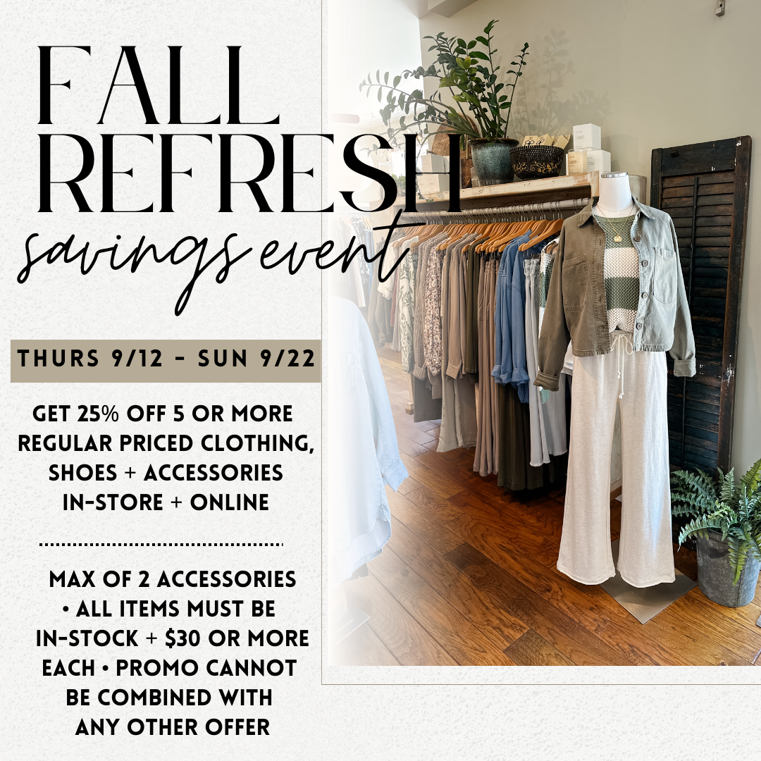 FALL REFRESH – Elizabeth Boutique