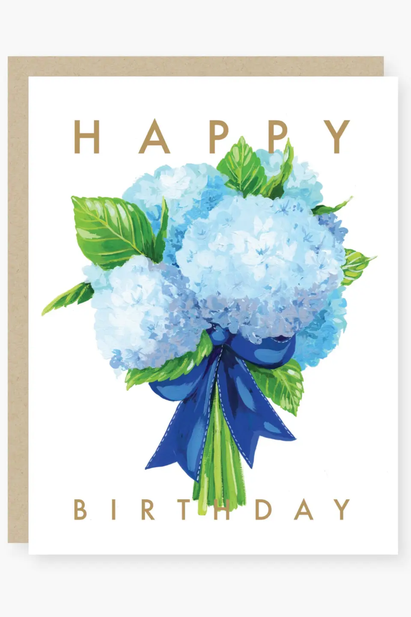 Hydrangea Bouquet Birthday Card – Elizabeth Boutique